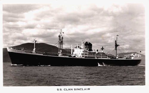 S.S. Clan Sinclair Steam Ship Vintage RPPC C237 | eBay