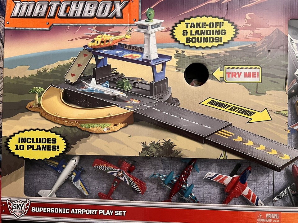 Matchbox Supersonic Airport Play Set. Includes 10 Planes ️. Take Off ...