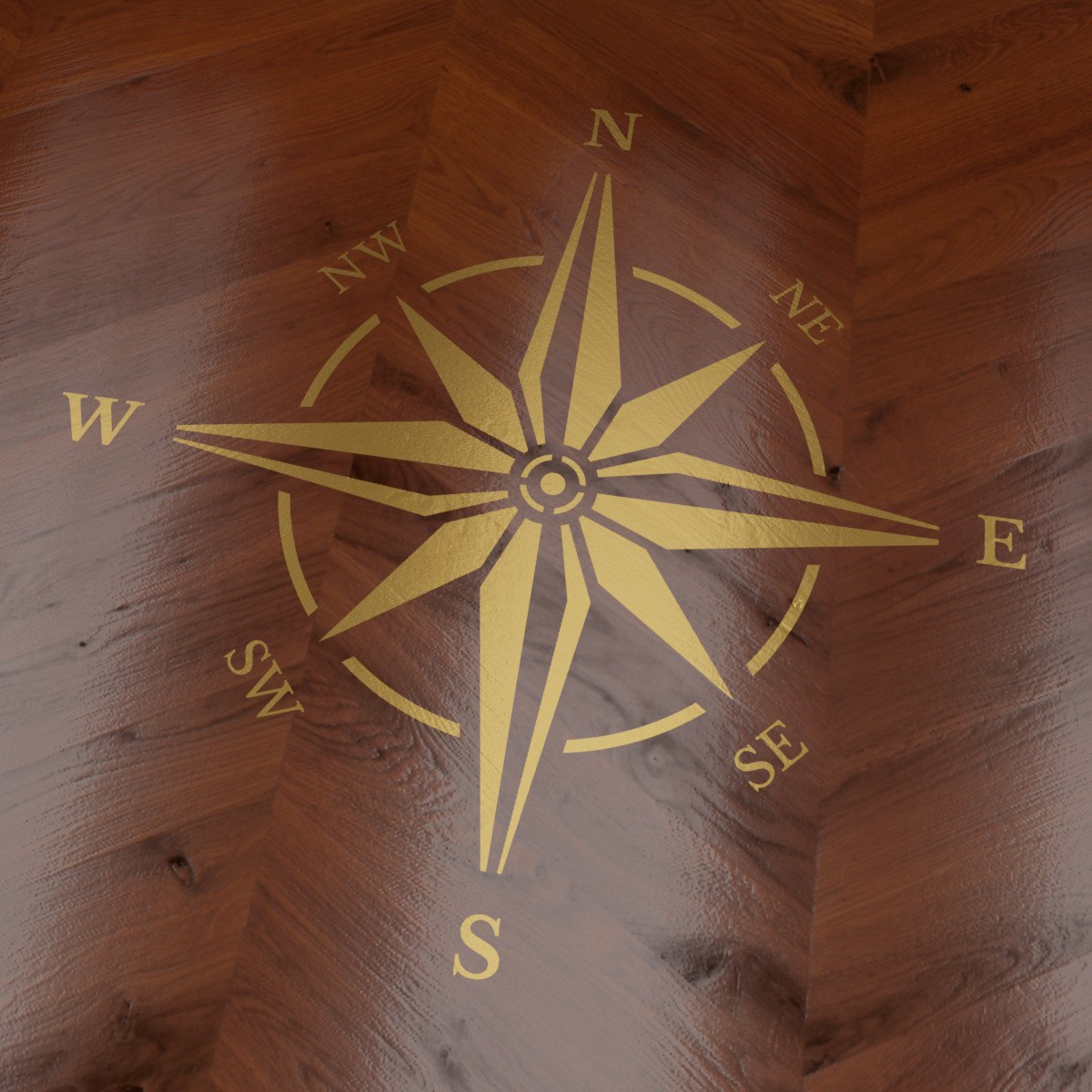 Nautical Star Compass Stencil