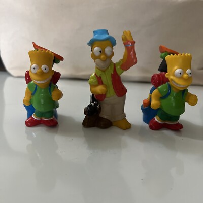 The Simpsons 3” PVC Camping Figures Vintage 1990 - Bart, Homer | eBay