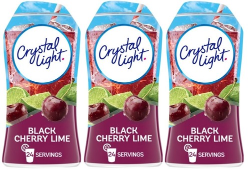 Crystal Light Black Cherry Lime Liquid Water Enhancer Flavor 1.62 oz (3 Bottles) | eBay