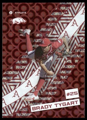 2024 ONIT Athlete Arkansas Razorbacks #95 Brady Tygart Holo Sticker ...