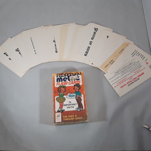Vintage Milton Bradley Metric Fact Flash Set Complete Card 1-55 ...