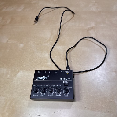 Moukey MHAMP1 Headphone Amp 4 Channel Stereo Audio Amplifier Balanced 1 ...