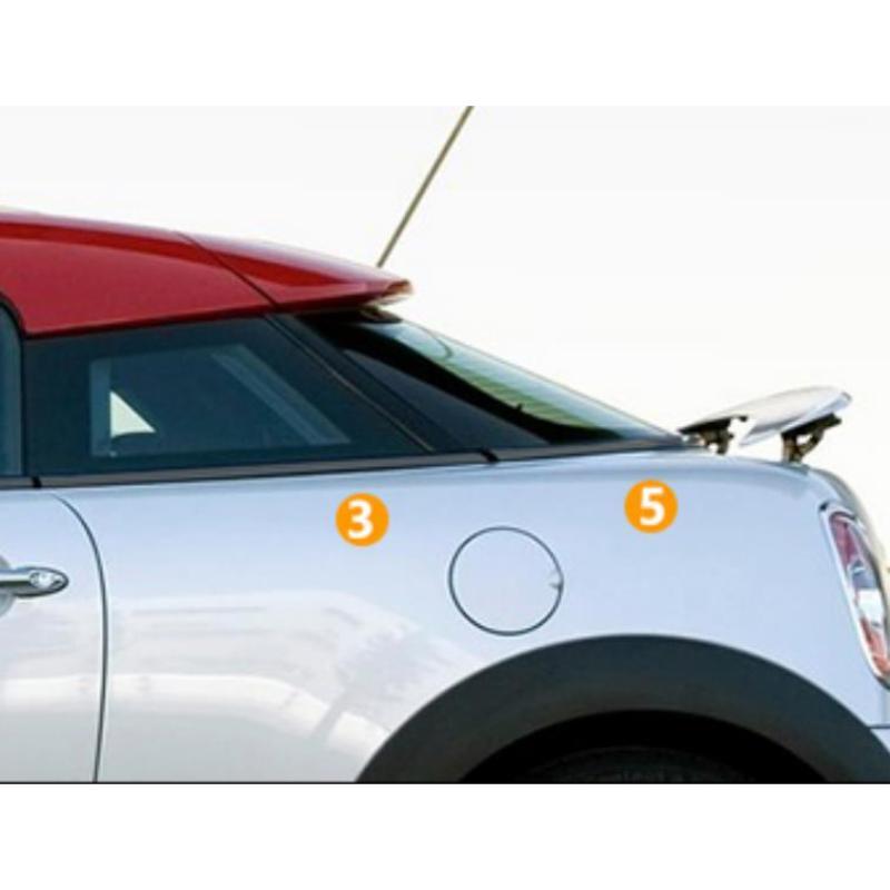 For MINI Cooper Coupe R58 Gloss Black Stainless Car Window Trim Strip ...