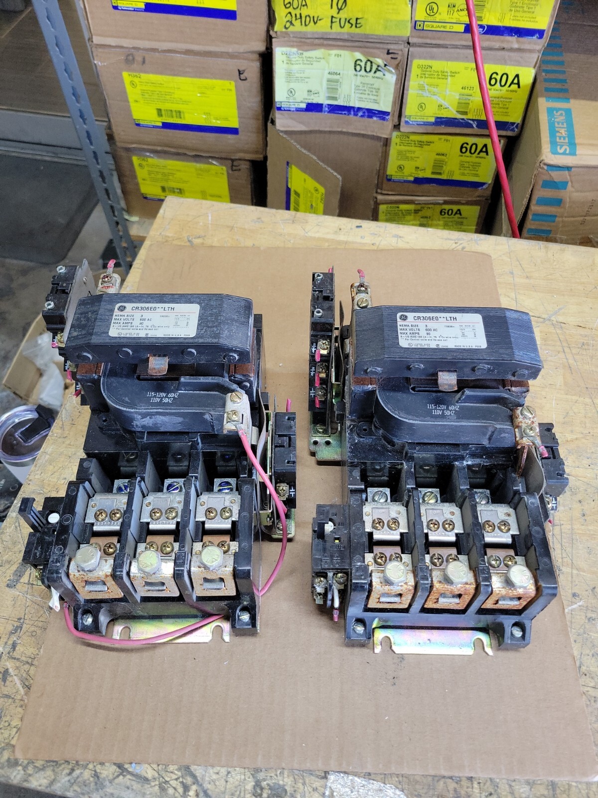 1- GE Size 3 Contactor 3Ph, 120V, ,50Hp Coil Cat# CR306E0 | eBay