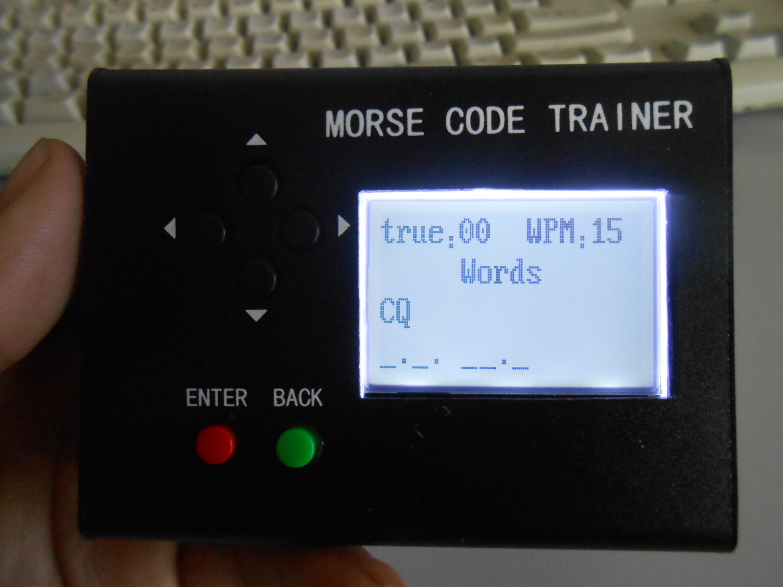 LCD Morse Code CW Trainer Ham radio station Morse short-wave station ...