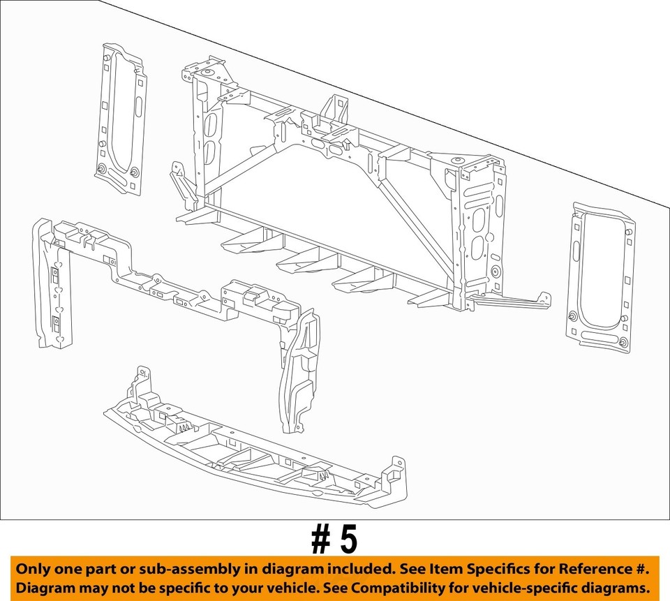 Chevrolet GM OEM 15-16 Tahoe Radiator Core Support-Mount Panel 23266739 ...