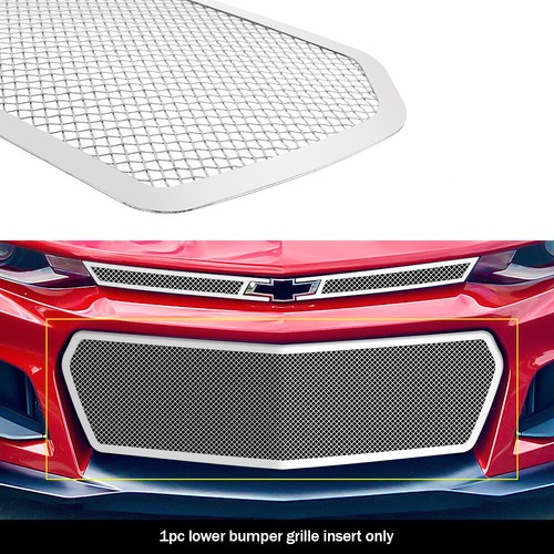 For 2019-2024 Chevy Camaro ZL1 Lower Bumper Stainless Chrome Mesh ...