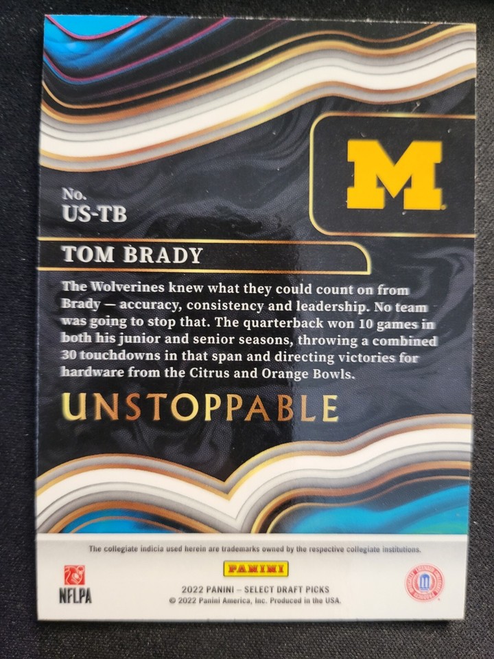 2022 Select Tom Brady UNSTOPPABLE Card #US-TB | eBay