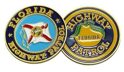 Florida Highway Patrol Door Seal Shoulder Patch Challenge Coin FHP ...
