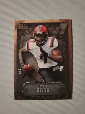 Jaycee Horn Rookie Card 2021 Wild Card Matte Red 5/5 MWW15 Weekend ...