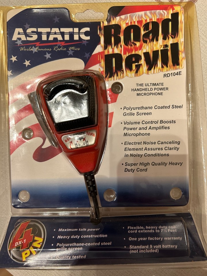 Astatic CB Radio RD104E Road Devil Amplified Microphone full working ...