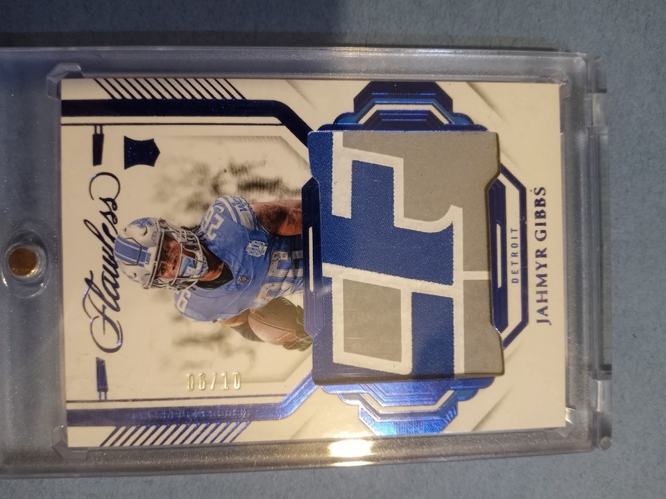 2023 Panini Flawless - Rookie Patches Jahmyr Gibbs #RP-JGS 06/10 (MEM ...