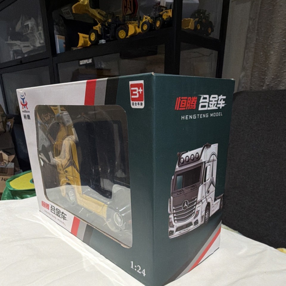 HengTengToys Mercedes-Benz Actros 1851 1:24 Diecast Truck Yellow Black ...