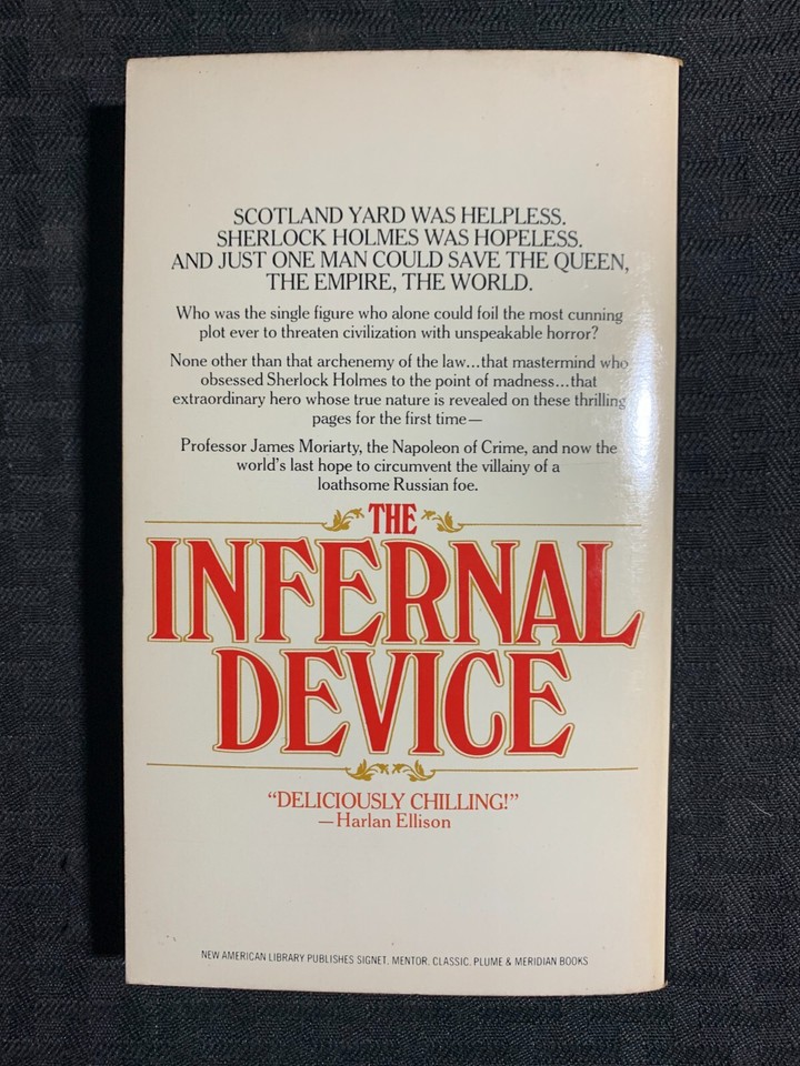 1979 THE INFERNAL DEVICE by Michael Kurland FN+ 6.5 1st Signet ...