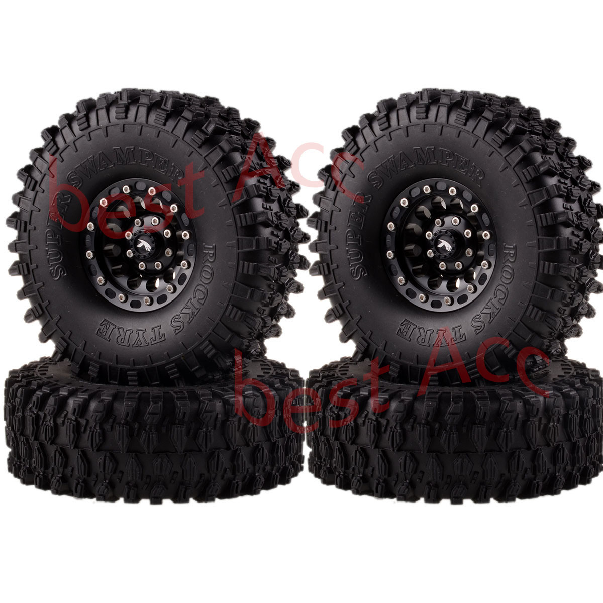 4PCS 1.9" Rock Crawler Metal Wheels Tyre Tire OD:120MM RC 1:10 SCX10 ...