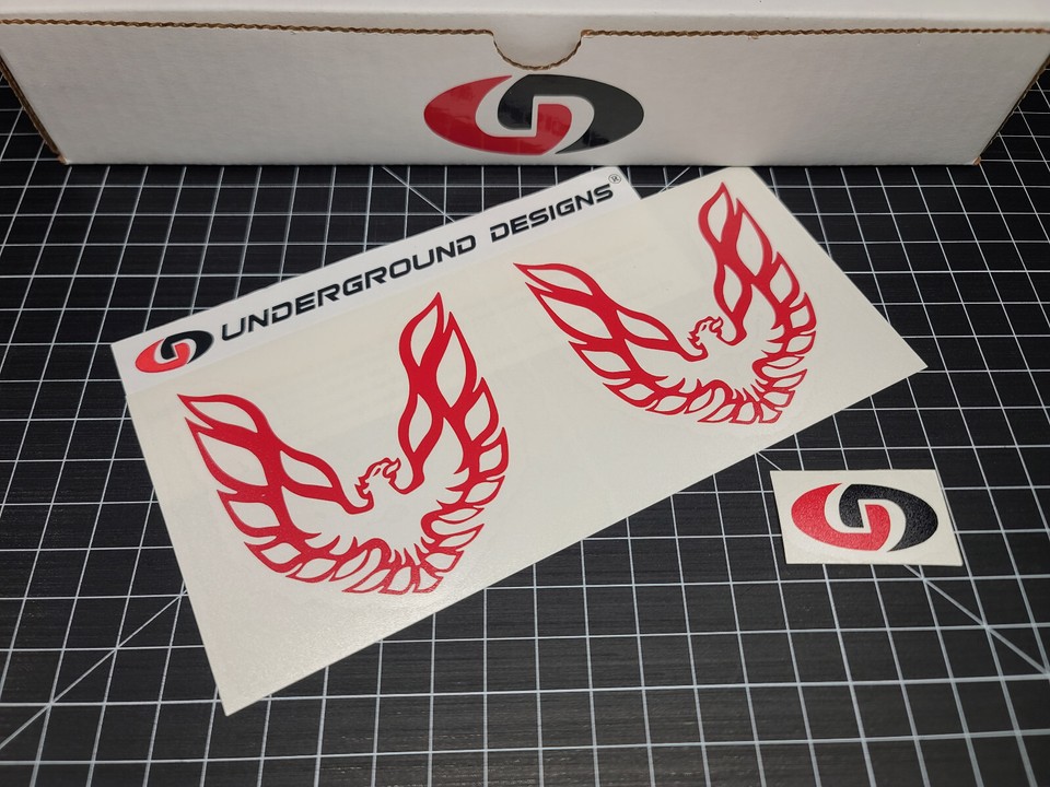 Firebird Decals (2pk) Retro Pillar Window Stickers Fits Pontiac Trans ...