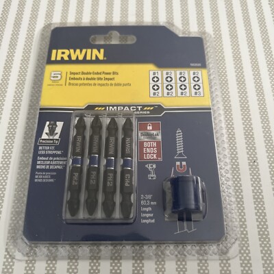 IRWIN® Phillips 2-3/8" Impact Double-Ended Power Drive Bit Set - 5 ...