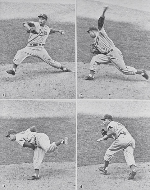 Podres' Pitching Form 1955 Photo - This sequence shows the pitching ...