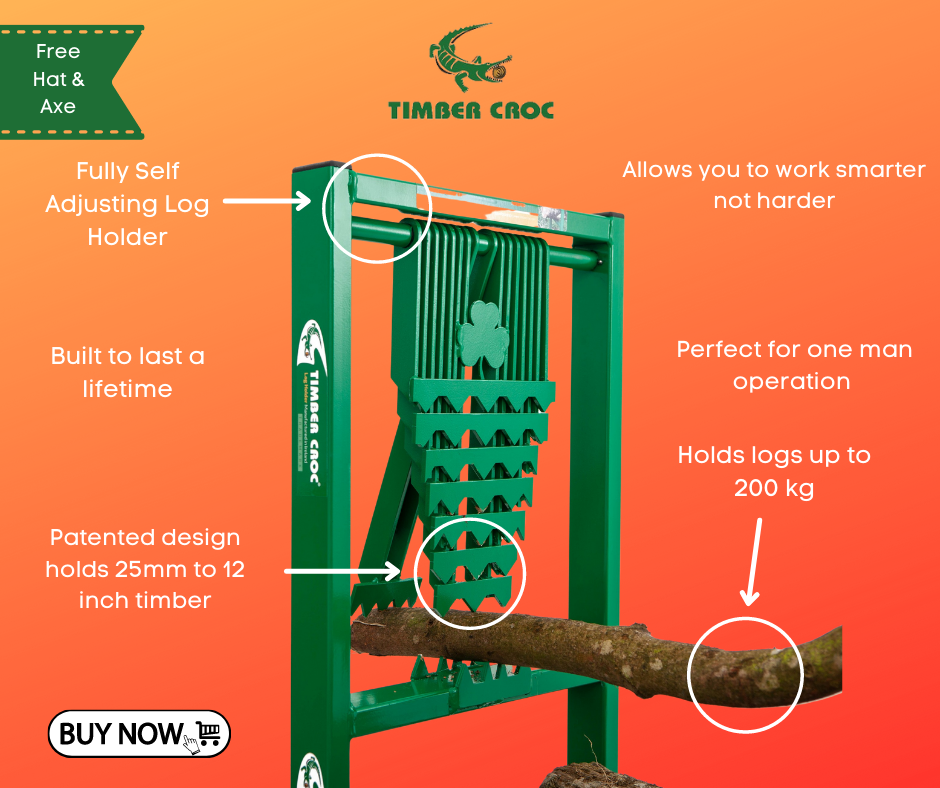 Timber Croc Self Adjusting Log Holder Saw Horse Log Holder Steel | eBay