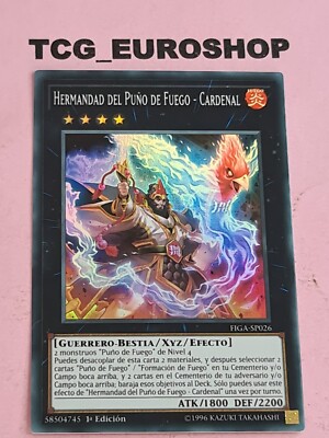 BROTHERHOOD OF THE FIRE FIST - CARDINAL YUGIOH FIGA SPANISH SUR NM ...