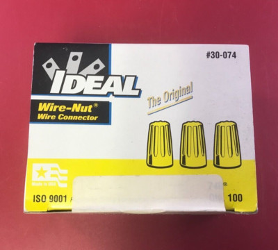 IDEAL 30-074 WIRE NUT CONNECTOR MODEL 74B YELLOW (138 PCS PER BOX) | eBay