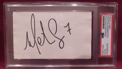 MARTIN GRAMATICA TAMPA BAY BUCS HAND SIGNED CUT SIGNATURE AUTO SLABBED ...