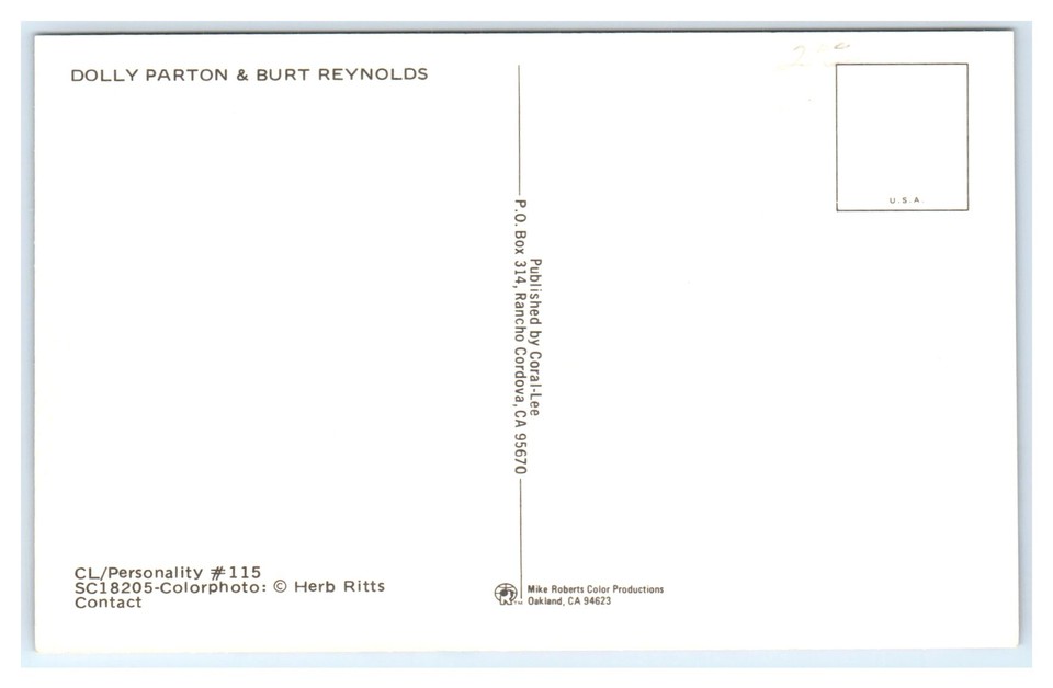 Postcard- DOLLY PARTON & BURT REYNOLDS | eBay