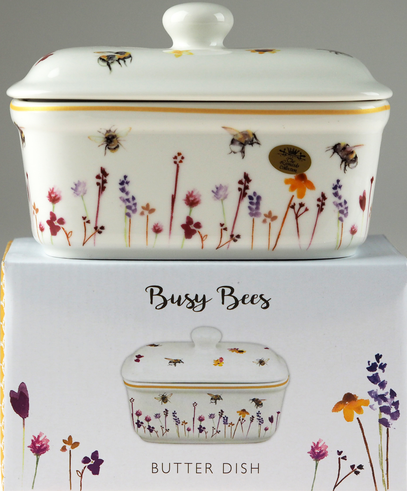 Busy Bumble Bee Fine China Decorative Butter Dish | eBay