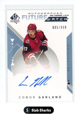 2018 UPPER DECK SP AUTHENTIC #232 CONNOR GARLAND FUTURE WATCH AUTO RC ...