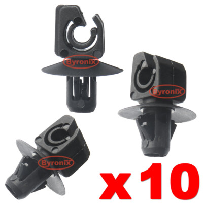 Land Rover DEFENDER Brake Line Pipe Clips Black Plastic Holder Fastener ...