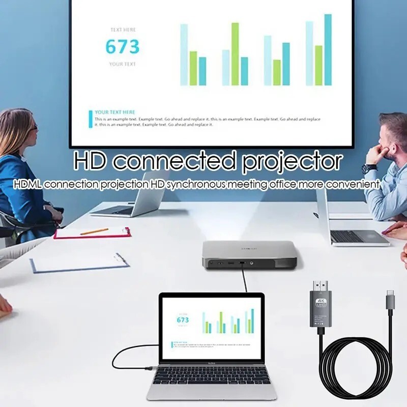 USB-C zu HDMI Kabel 4K UHD Typ C auf HDMI für Samsung Huawei Sony ...