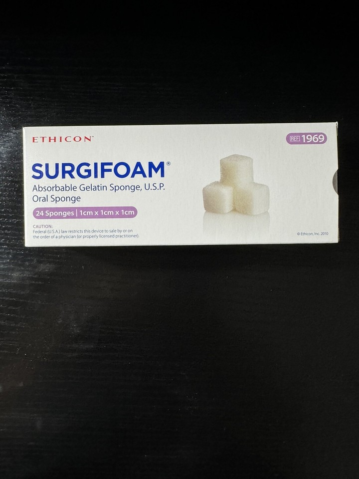 Surgifoam Absorbable Gelatin Sponge, 1cm x 1cm x 1cm, 24/Box 1969 | eBay