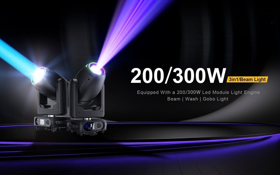 GalaxyJet LED 200W/300W Beam+Gobo+Wash 3in1/Beam Moving Head Light ...