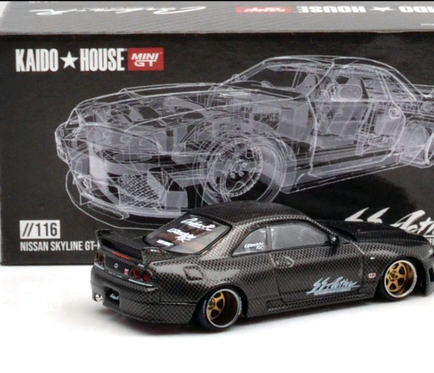 Nissan Skyline GT-R R33 Active Carbon R 1/64 Scale Diecast Chase Car ...