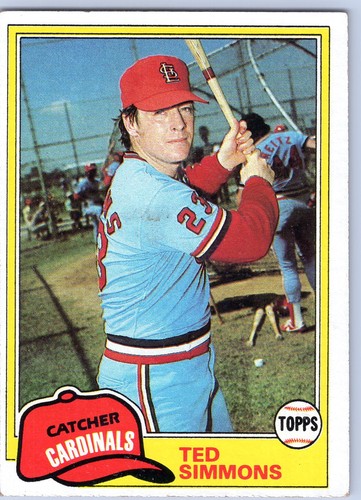 1981 Topps #705 Ted Simmons St. Louis Cardinals Baseball Card | eBay