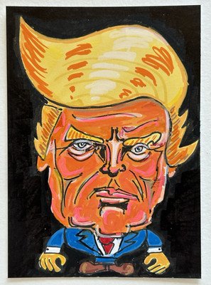 ACEO Sketch Trading Custom Card Original Art 1/1 Donald J. Trump ...