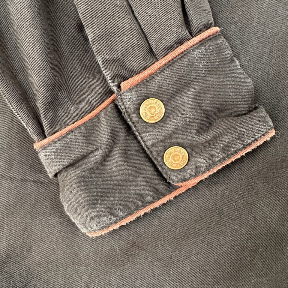 Nudie Jeans Co Gonzo Western Shirt XL Cowboy Lyocell Embroidered Green ...