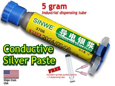 SINWE Silver Conductive Paste - PCB repair, SMD mounting - 5 gms ...