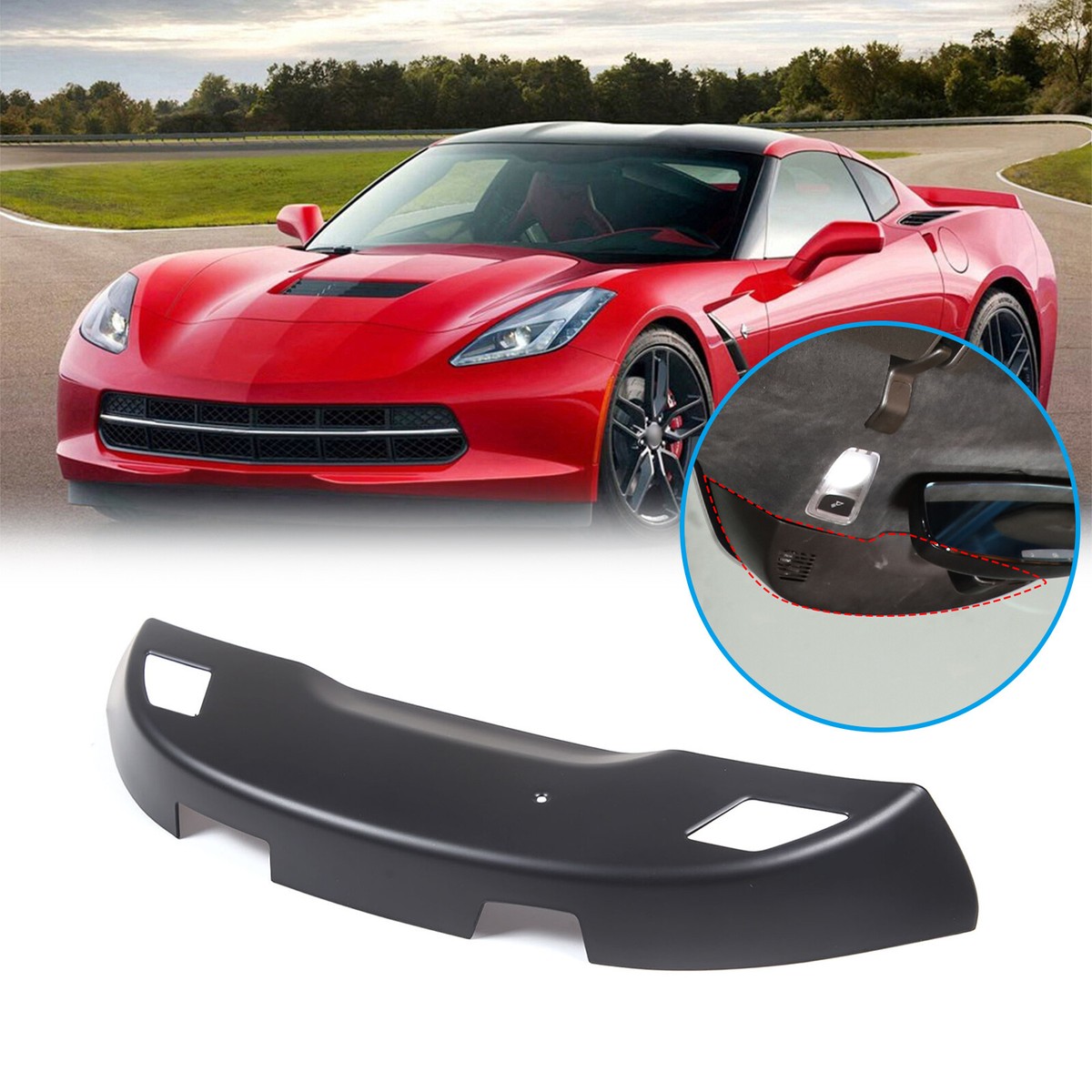 Matte Black 2014 Corvette NINTE Front Lip For Chevrolet Corvette C7