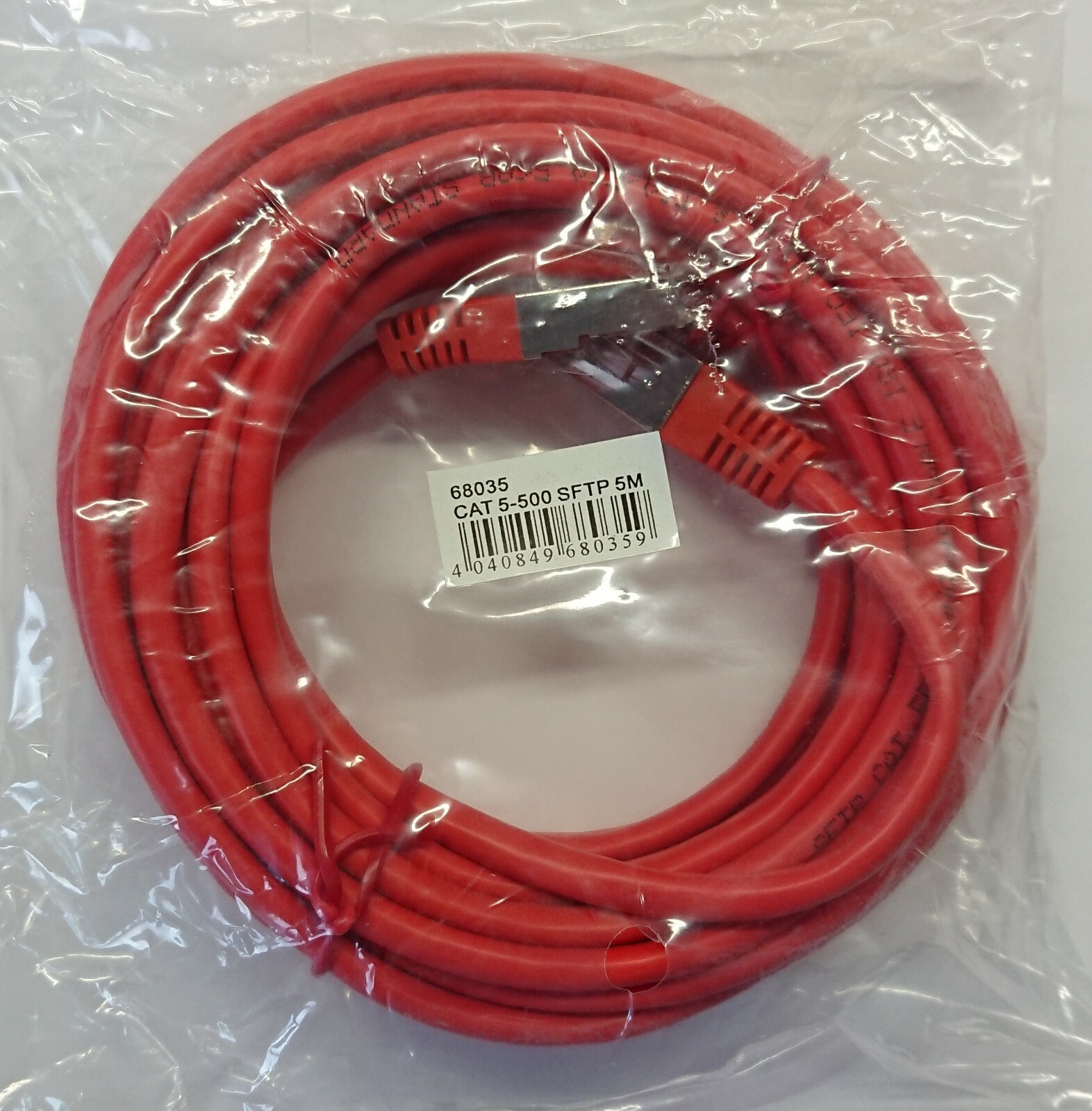 5m Patchkabel 68035 Cat 5e SFTP rot - Netzwerkkabel Ethernet Lankabel ...
