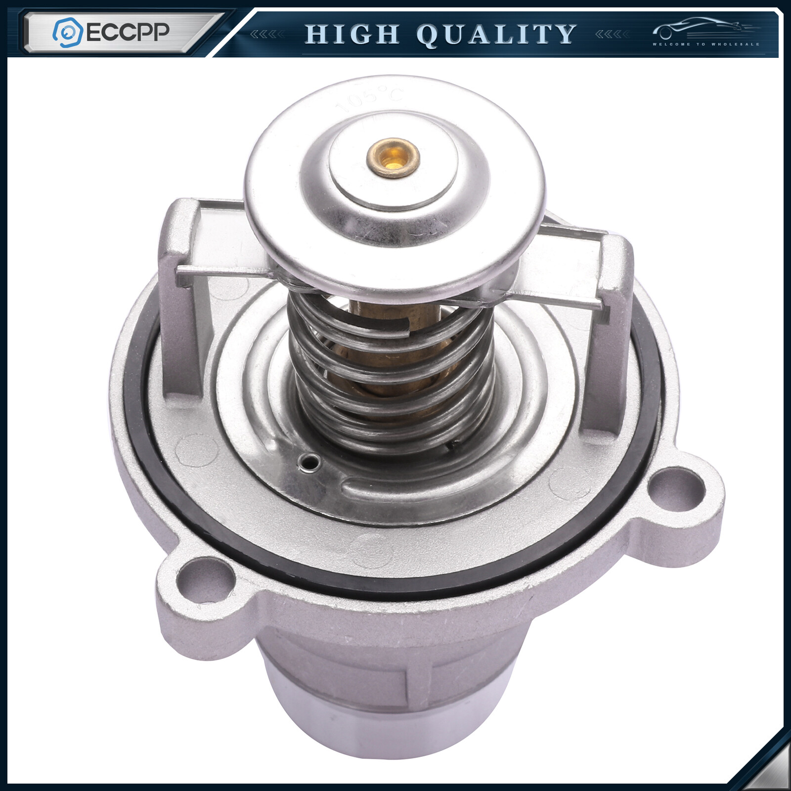 Engine Coolant Thermostat Assembly For BMW 4.4L 4.8L 6.0L 11537586885 ...