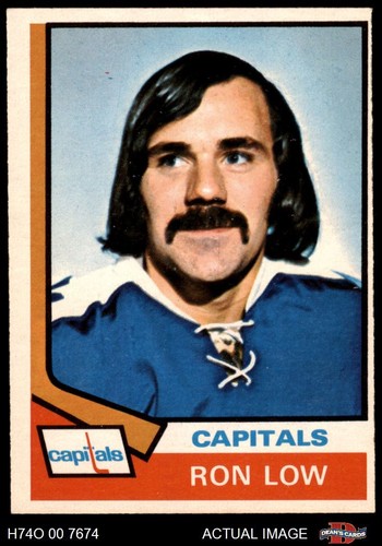 1974 O-Pee-Chee NHL #39 Ron Low Capitals-Hockey 4 - VG/EX H74O 00 7674 ...