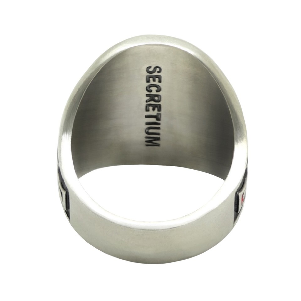 Knights Templar Maltese Red Cross Sterling Silver Fleur de Lis Men's ...