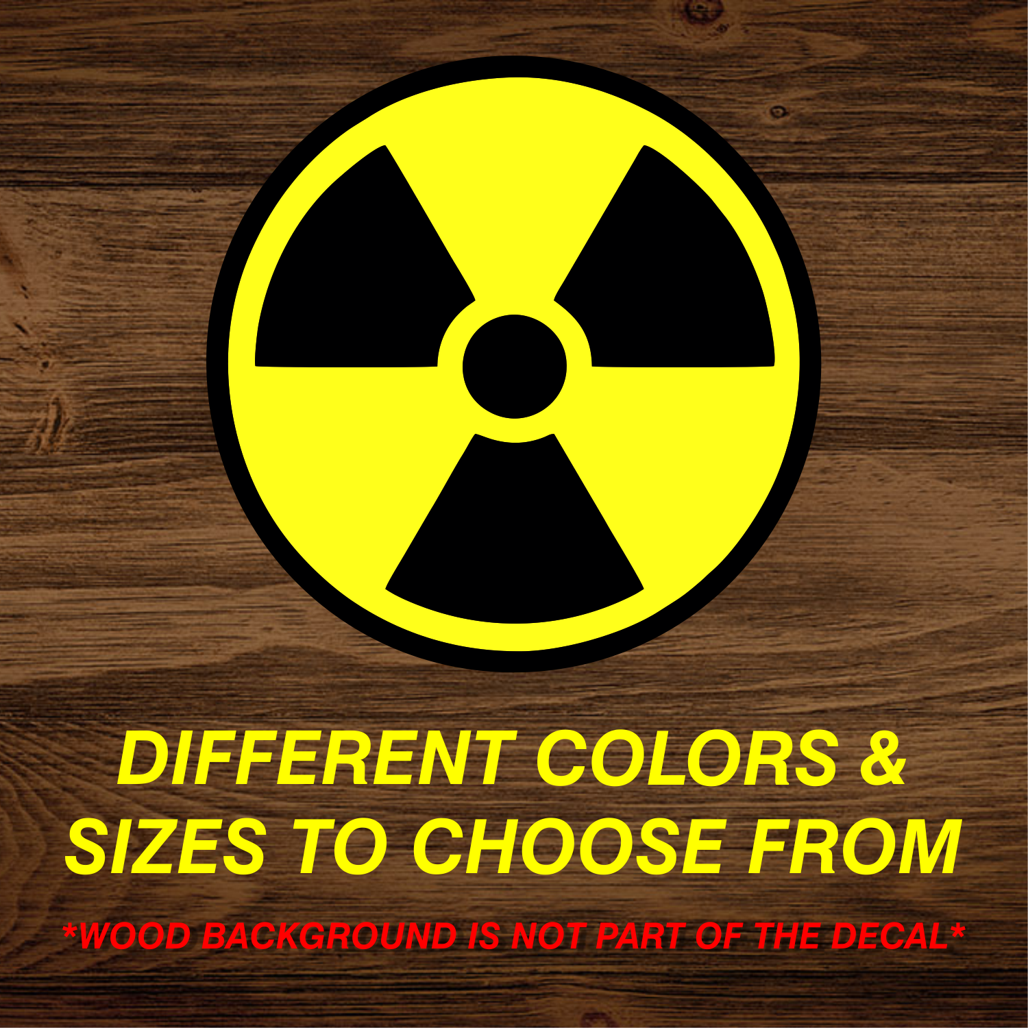 Nuclear Radiation Symbol Vinyl Car Decal Sticker - Choose Size and ...