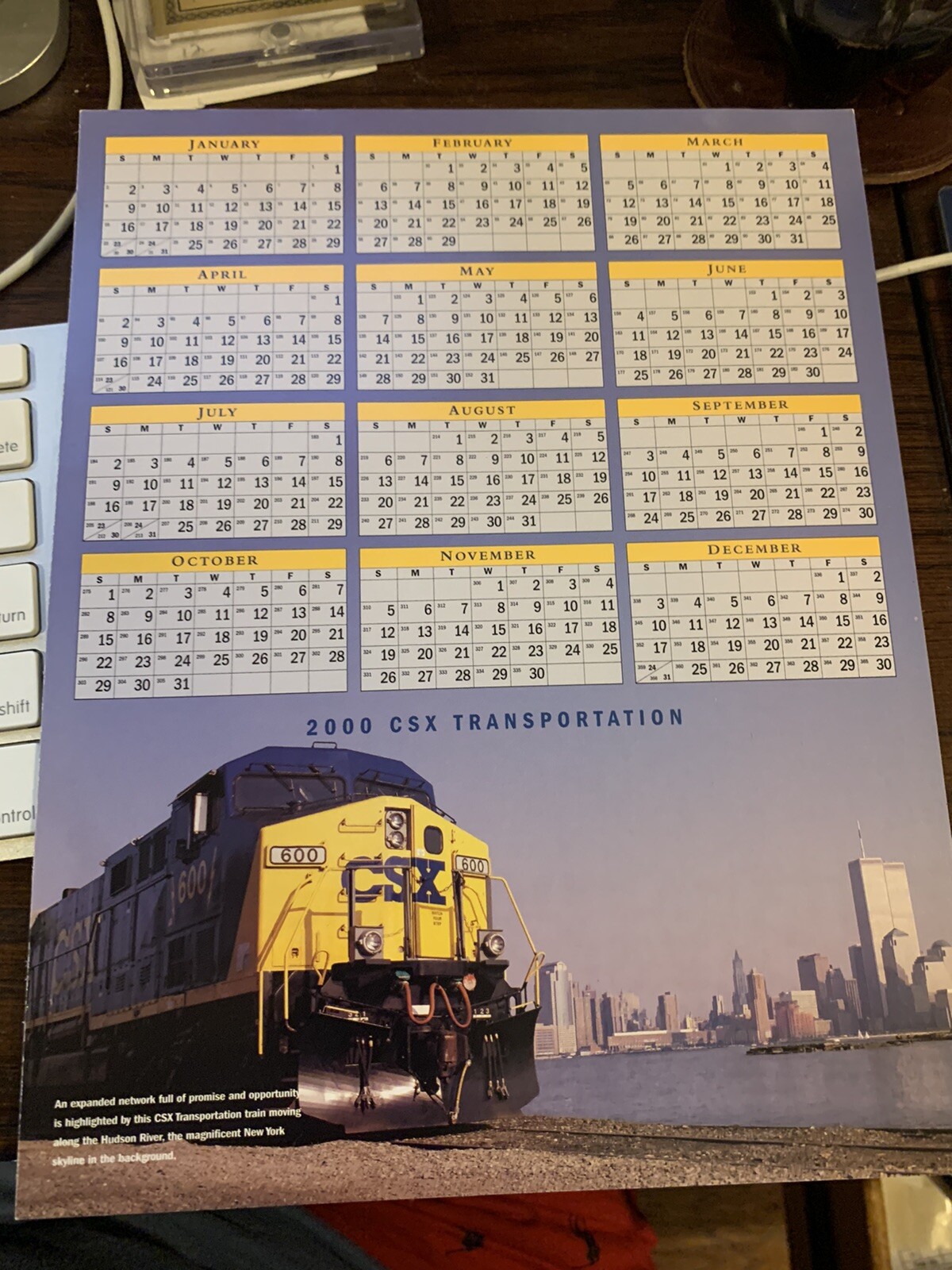CSX Transportation Railroad Calendar Double Sided 1999 and 2000 - Near ...