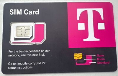 UNACTIVATED T-mobile 3-in-1 Postpaid/Prepaid 4G LTE 5G SIM Card Nano ...