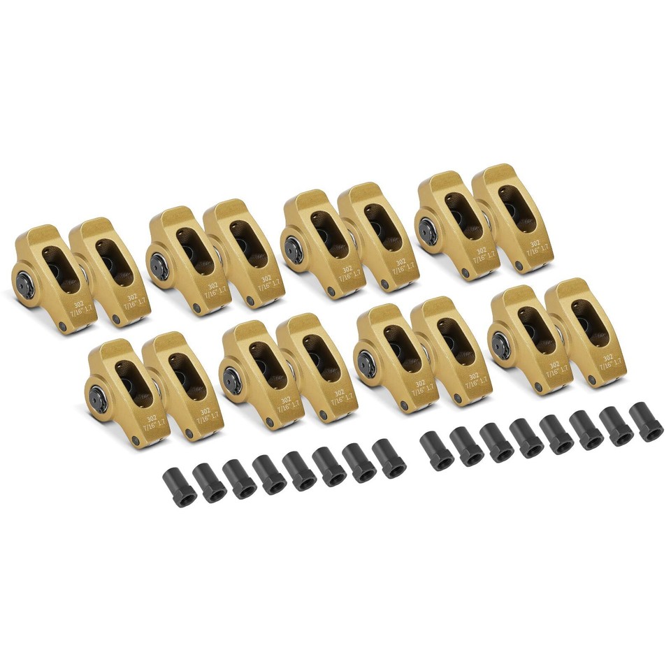 Gold 2024 Aluminum Rocker Arm Set for Small Block Ford SBF 302 1.7 ...