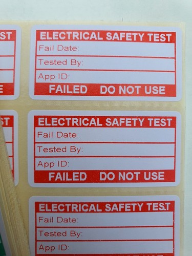 PAT Test Stickers PAT Testing Labels. 50 x25mm. PAT Test Labels ...